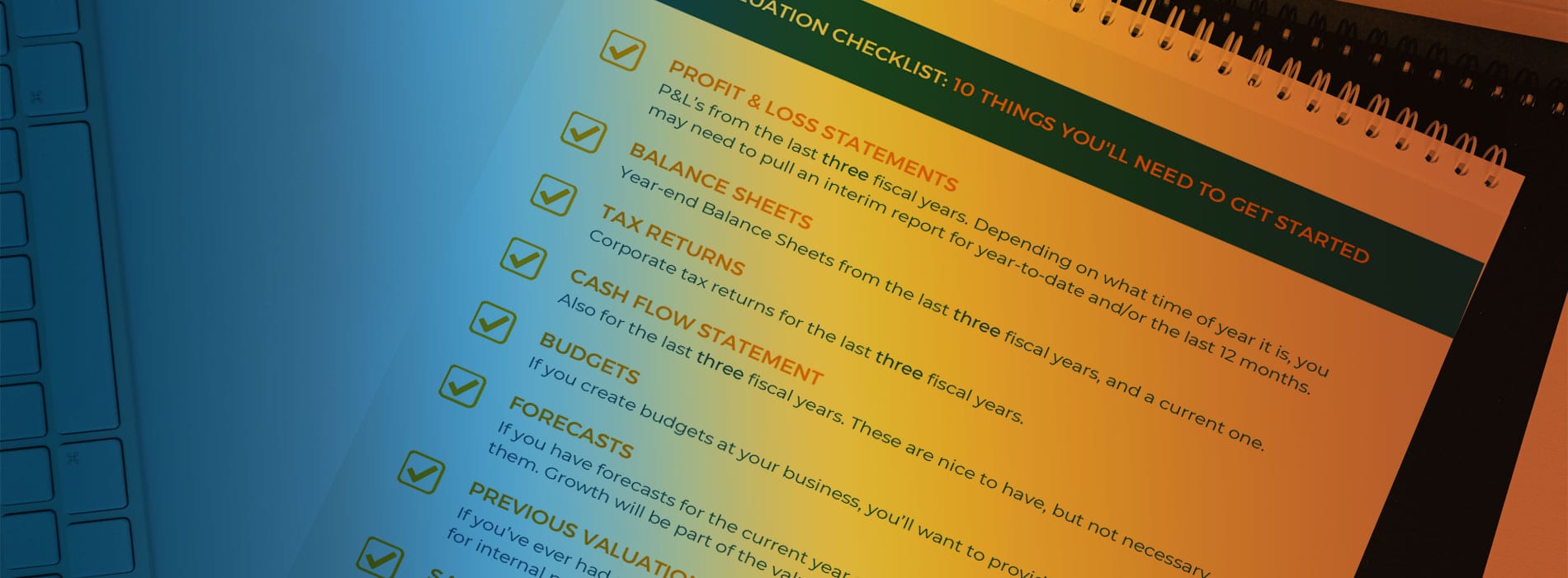 Valuation Checklist: 10 Things You'll Need to Get Started - Allan ...